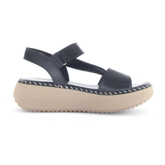 Gabor Femme, Chaussures, Noir, Taille: 38 1/2 EU Sandales Plateformes en Cuir