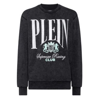 Philipp Plein Homme, Sweatshirts et sweats &agrave; capuche, Noir, Taille: 3XL Racing Club SweaT-shirt