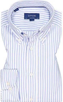 Eton Herren Hemd blau Baumwolle