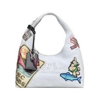 Marc Jacobs Femme, Sacs, Bleu, Taille: ONE Size Camp Patchwork Denim Sack Bag