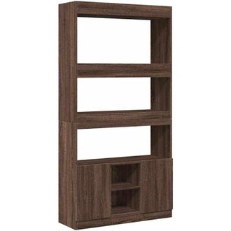 vidaXL Highboard Braun Eichen-Optik 92x33x180 cm Holzwerkstoff Vidaxl