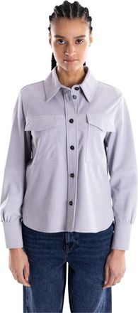 Marella Femme, Blouses et Chemises, Bleu, Taille: 42 FR Chemise Veste