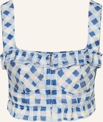Sandro Sandro Cropped-Top Mit R&uuml;schen weiss