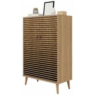Dmora Dmora - Kommode Dpersy, Wohnzimmerbuffet, Wohnzimmer-Sideboard, Moderne K&uuml;chen-Speisekammer, 80x36h127 cm, Eiche