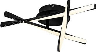 Eglo LED Deckenleuchte Adeje, minimalistische Deckenlampe aus Metall in schwarz und Kunststoff in weiß, Lampe Decke für Wohnzimmer, Schlafzimmer und Flur, 