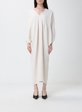Frankie Shop Tunique midi en viscose avec taille fronc&eacute;e et fente arri&egrave;re