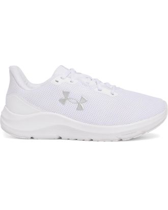 Under Armour Damen Ua W Charged Pursuit 4 Laufschuh, Weiß, Weiß, Metallic-Silber, 40.5 EU