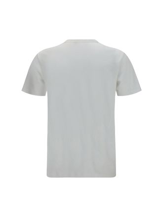 Kenzo Mens Tulip Embroidered Cotton T-Shirt Off White T-Shirts And Polos
