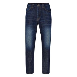 Philipp Plein Homme, Jeans, Bleu, Taille: W27 Denim Pantalons Carrot Fit Iconic