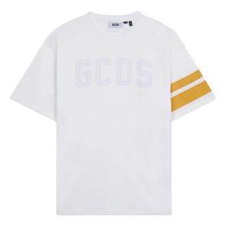 GCDS Logo T-Shirt - - Tops - Herren - Wei&szlig; - 2XL