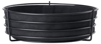 Zone Denmark Singles Brotkorb/Korb für Früchte und Gemüse, Metall und 100% Baumwolle, 25,5 cm im Durchmesser, schwarz