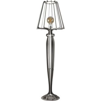 Arti e Mestieri Lampadaire Minerva &Oslash;38x166 cm en fer de style r&eacute;ticul&eacute; avec interrupteur au pied Connexion E27 Fabriqu&eacute; en Italie Boue