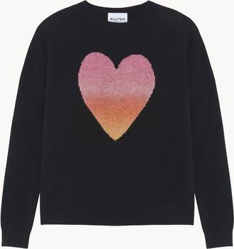 Kujten Pull cachemire coeur col rond, 4 fils - Pull Amelie Coeur