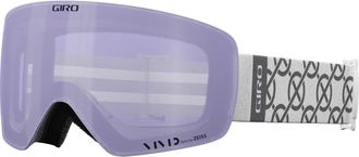 Giro Contour RS Skibrille - Snowboardbrille f&uuml;r Herren, Damen und Jugend - Wei&szlig;es Monogrammband mit Vivid Haze/Vivid Infrarot Gl&auml;sern