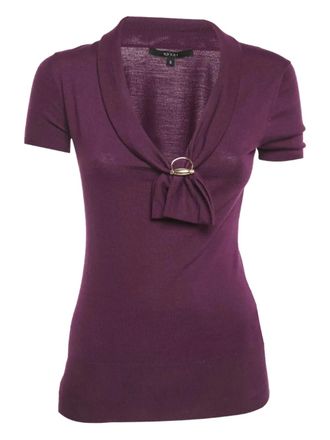 Gucci t-shirt &agrave; encolure en jersey - Violet
