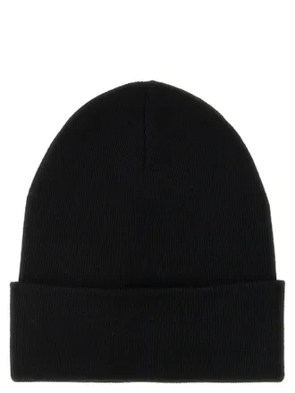 Moncler Logo-Embroidered Virgin Wool Beanie - Black