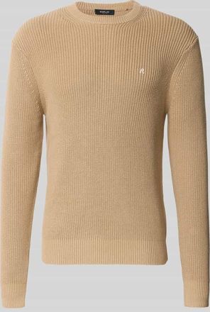 Replay Slim Fit Pullover aus reiner Baumwolle in Strick-Optik