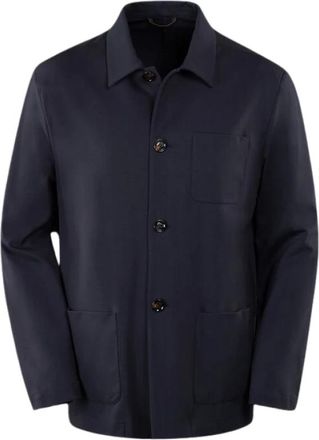 Moorer Homme, Vestes, Bleu, Taille: 2XL Veste chemise