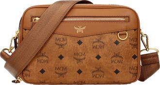 MCM Mcm Hommess Sac bandouli&egrave;re en tissu marron/cognac