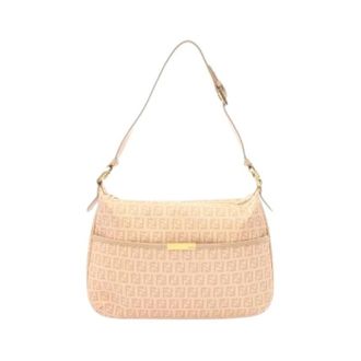Fendi Pre-owned Zucchino Umh&auml;ngetasche aus beschichtetem Canvas - - Pre-owned - Damen - Beige - ONE SIZE