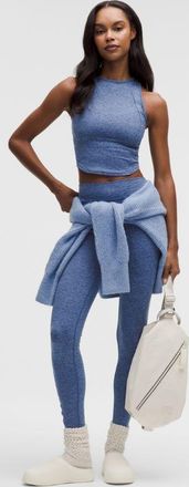 lululemon Softy Suedey Leggings mit hohem Bund f&uuml;r Frauen - 71 cm - Neon - Gr&ouml;&szlig;e 10