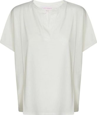 Absolut Cashmere Femme, Tops, Blanc, Taille: 38 FR Tiffany Polo Aperta Lino