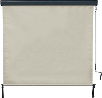 Hhg Vertikalmarkise HHG 621, Senkrechtmarkise Sichtschutz Außenrollo Rollo, UV-Schutz 50 Stoff 250x180cm, creme-beige
