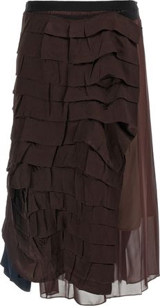 Prada Patchwork Silk Skirt - Multicolor