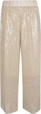 PESERICO Femme, Pantalons, Beige, Taille: 38 FR Wide Pantalons