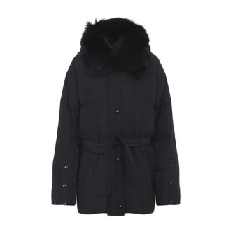 Yves Salomon Schwarze Jacke f&uuml;r Frauen Aw25 - - Jackets - Damen - Schwarzk - XL