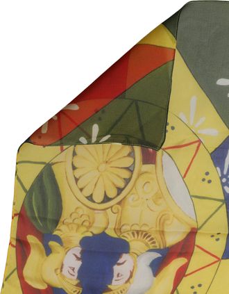 Dolce & Gabbana Silk Printed Geometric Scarf - Multicolor