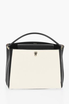 Valextra Two-Tone Leather Shoulder Bag Valextra