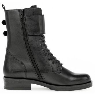 Gabor Schwarze- mittelhohe Leder-Schn&uuml;rstiefel - - Shoes - Damen - Schwarzk - 37 EU