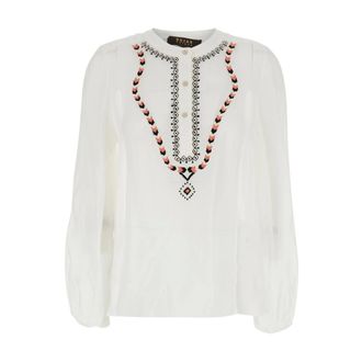 Bazar Deluxe Damen, Blusen & Hemden, Wei&szlig;, SGr&ouml;&szlig;e