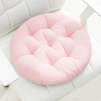 Railonch 2er Set Stuhlkissen, Rund Sitzkissen Baumwolle Stuhlauflage Tatami Kissen Komfortable Sitzpolster Kissen für Innen Außenbereich Chair Cushion (Rosa,40
