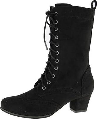 Hirschkogel Femme Damen Trachten Stiefelette Bottes Traditionnelles, Noir, 39 EU
