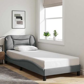 vidaXL Giroletto Senza Materasso Grigio Chiaro 90x190 Cm Tessuto - Vidaxl