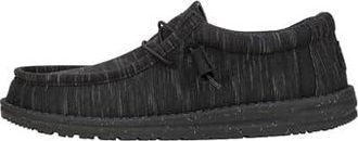 HeyDude Wally Stretch Fleece - Chaussures pour Hommes - Baskets avec Semelles Confortables - Style Mocassin, Midnight, 43