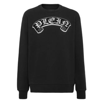 Philipp Plein unisex, Sweatshirts et sweats &agrave; capuche, Noir, Taille: XL Gothic Plein SweaT-shirt