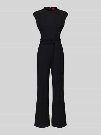 HUGO BOSS Regular Fit Jumpsuit mit Bindeg&uuml;rtel Modell Kathalia