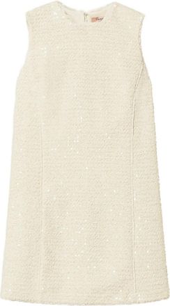 Twin-Set robe courte &agrave; sequins - Tons neutres