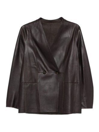 Emporio Armani Ledermantel - Braun