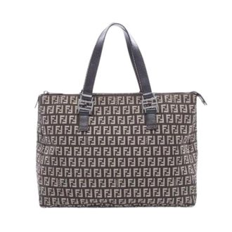 Fendi Pre-owned Zucchino Canvas Leder Tote Bag - - Pre-owned - Damen - Braun - ONE SIZE