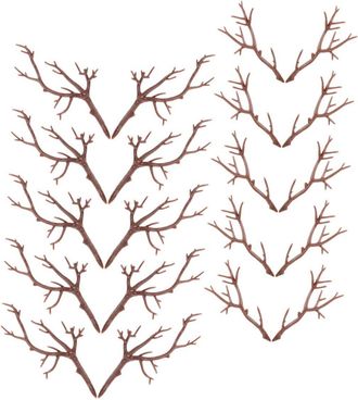 Cabilock K&uuml;nstliche Geweihzweige Kunststoff Zweig Dekoration Realistische Schneemann Hand Selbstgemacht Baumzweige f&uuml;r Weihnachtsbasteln und Blumenarrangements