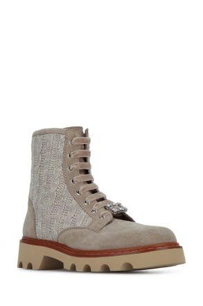 Roger Vivier Viv Rangers Boot - Beige