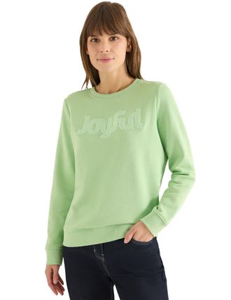 Cecil Sweatshirt mit Stickerei Bamboo Green XS
