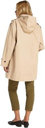 Tommy Hilfiger Parka Femme Cotton Hood Trench-Coat, Beige (Beige), 36