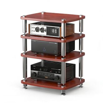 Generic HiFi Regal Audio-Rack, Druckerst&auml;nder, AV-Medienst&auml;nder mit sto&szlig;d&auml;mpfenden Fu&szlig;rasten, Audio-Rack-Tower for DVD-Player, Spielekonsole, TV-Box, WLAN-Rou