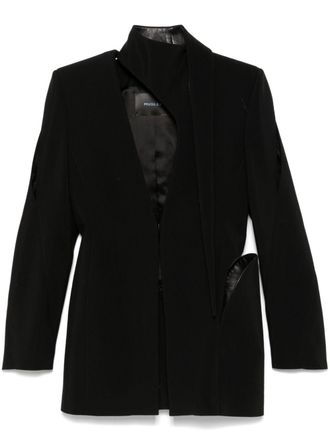 MUGLER blazer à découpes - Noir