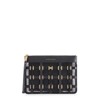 Elisabetta Franchi Femme, Sacs, Noir, Taille: ONE Size Sac Enveloppe en Filet avec Anneaux
